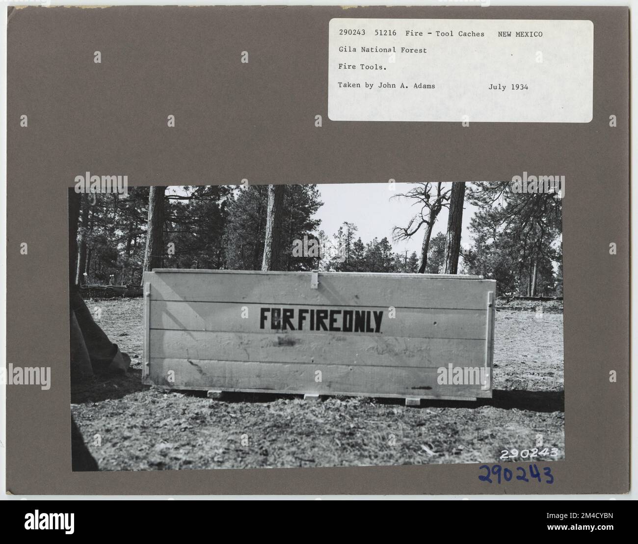 Forest Fire Equipment: Tool Caches - All States. Photographs Relating ...