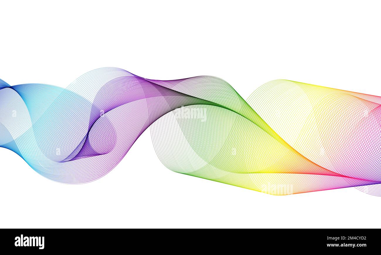 Rainbow line wave background Stock Photo - Alamy