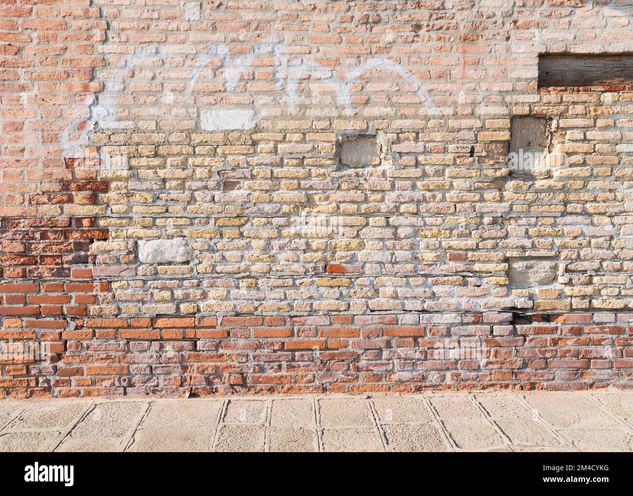 Background photo of an old rugged texturized brick wall Stock Photo - Alamy