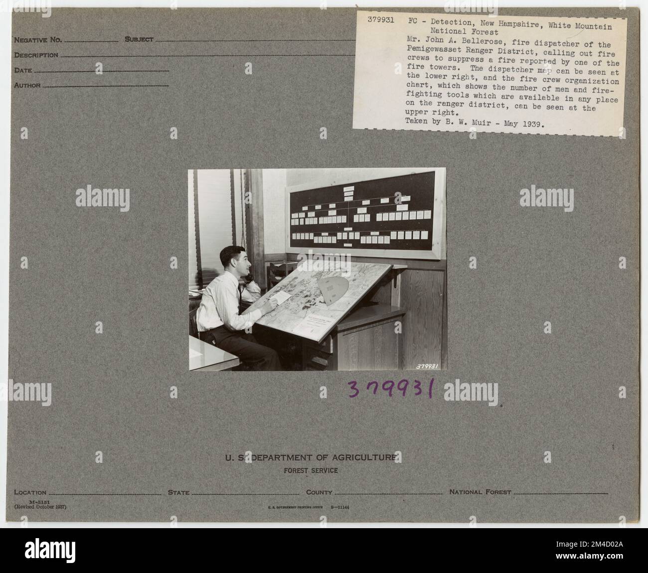 Forest Fire Dispatcher's Office - All States. Photographs Relating to ...