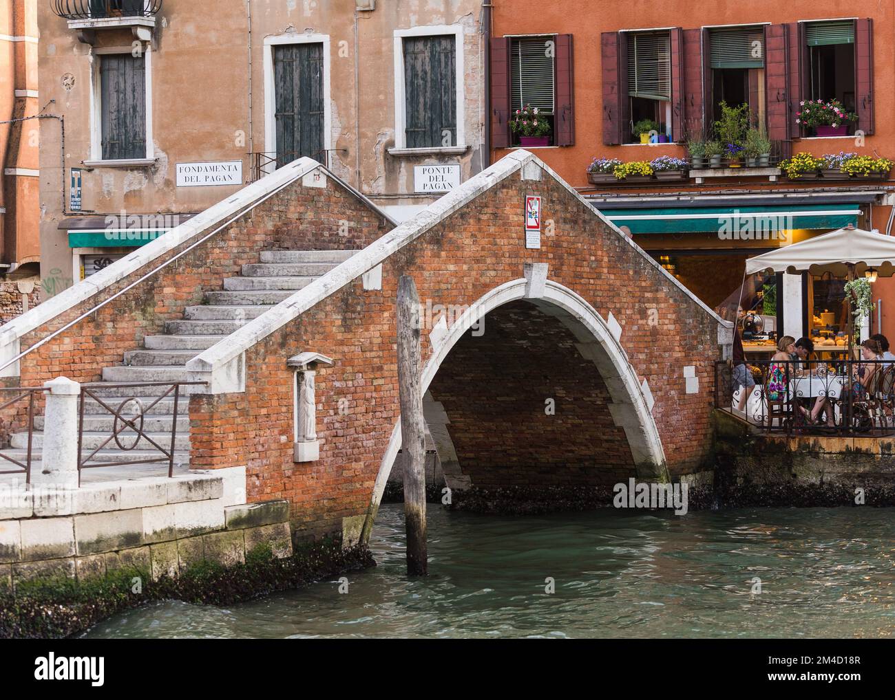Architectural detail of bridge and building in Venice, Italy Stock ...