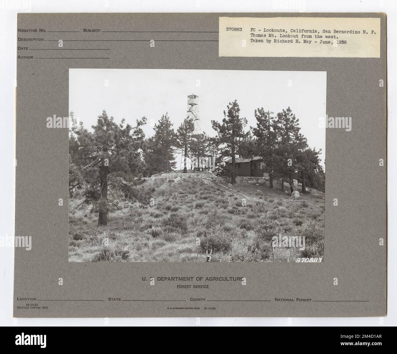 Fire Control: Lookouts - California. Photographs Relating to National ...