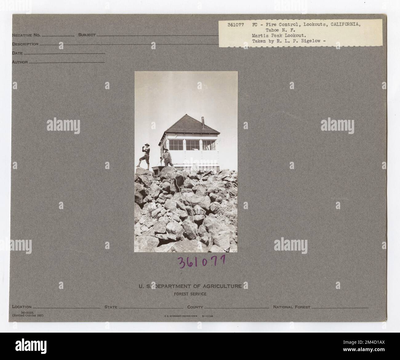 Fire Control: Lookouts - California. Photographs Relating to National ...