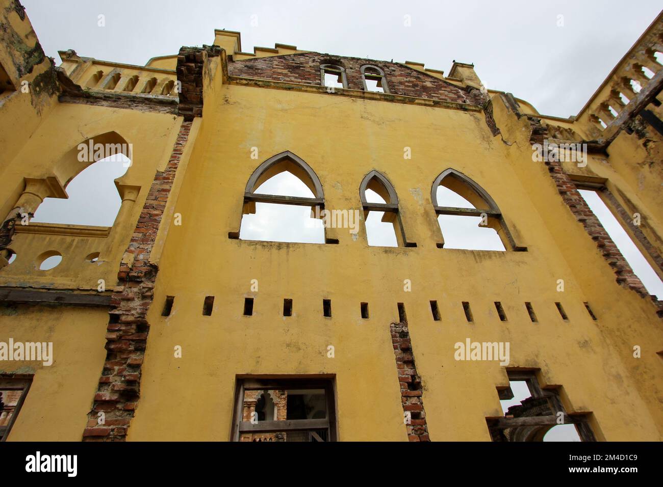 Ipoh, Perak, Malaysia - November 2012: The weathered walls of the ...