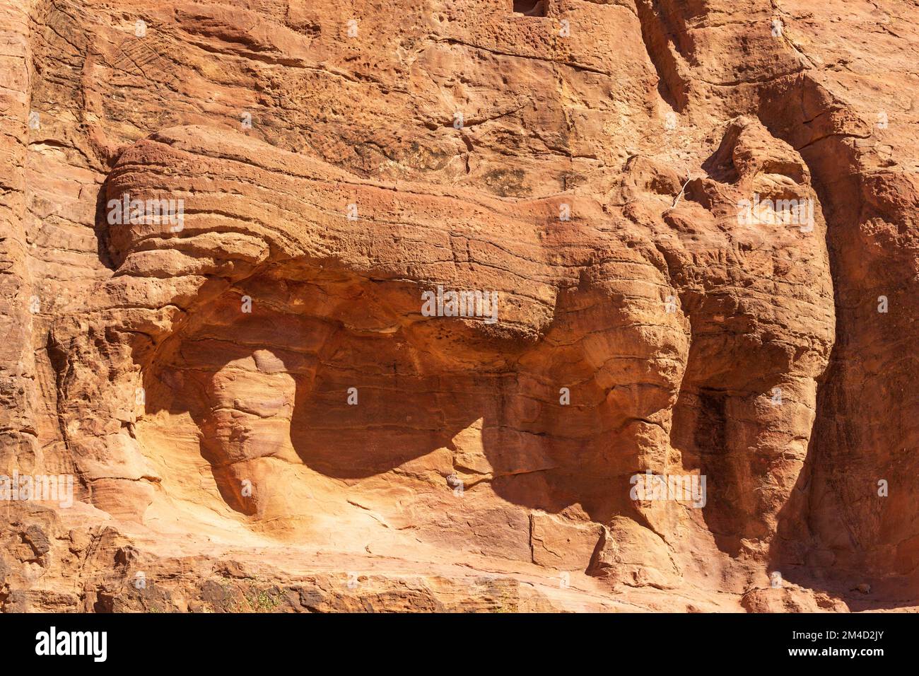 Petra, Jordan Lion Fountain in the ancient city on Wadi Farasah trail ...