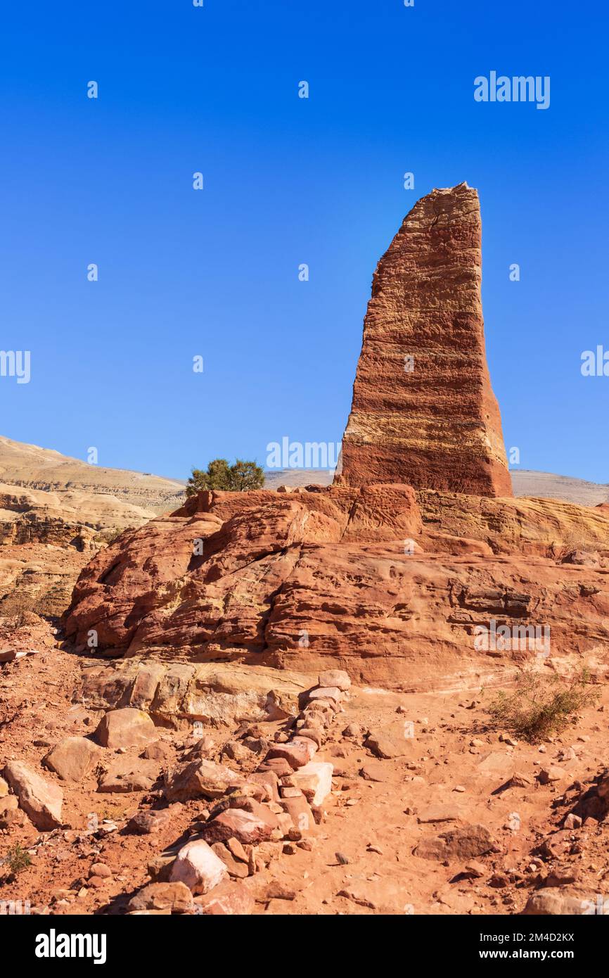 Petra, Jordan Stone obelisk for Nabataean gods near the High Place of ...