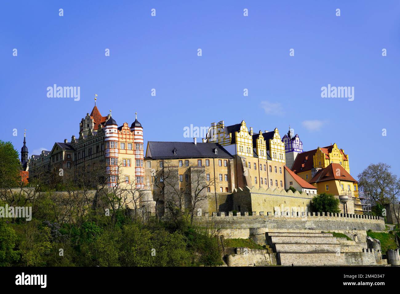 Bernburg Castle on the Saale. Renaissance Castle in Bernburg, Saxony ...