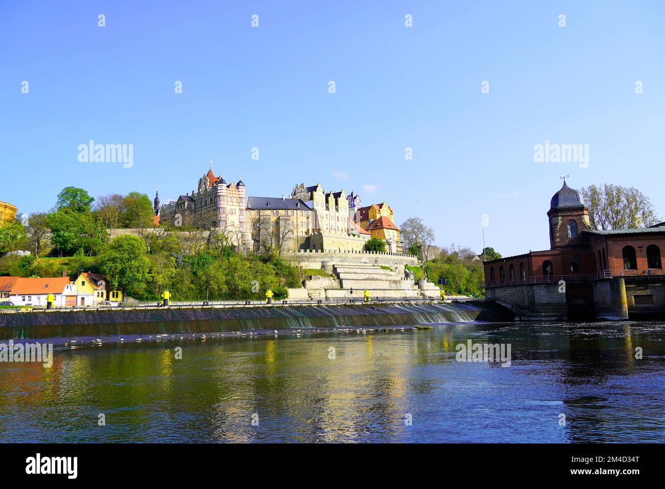Bernburg Castle on the Saale. Renaissance Castle in Bernburg, Saxony ...