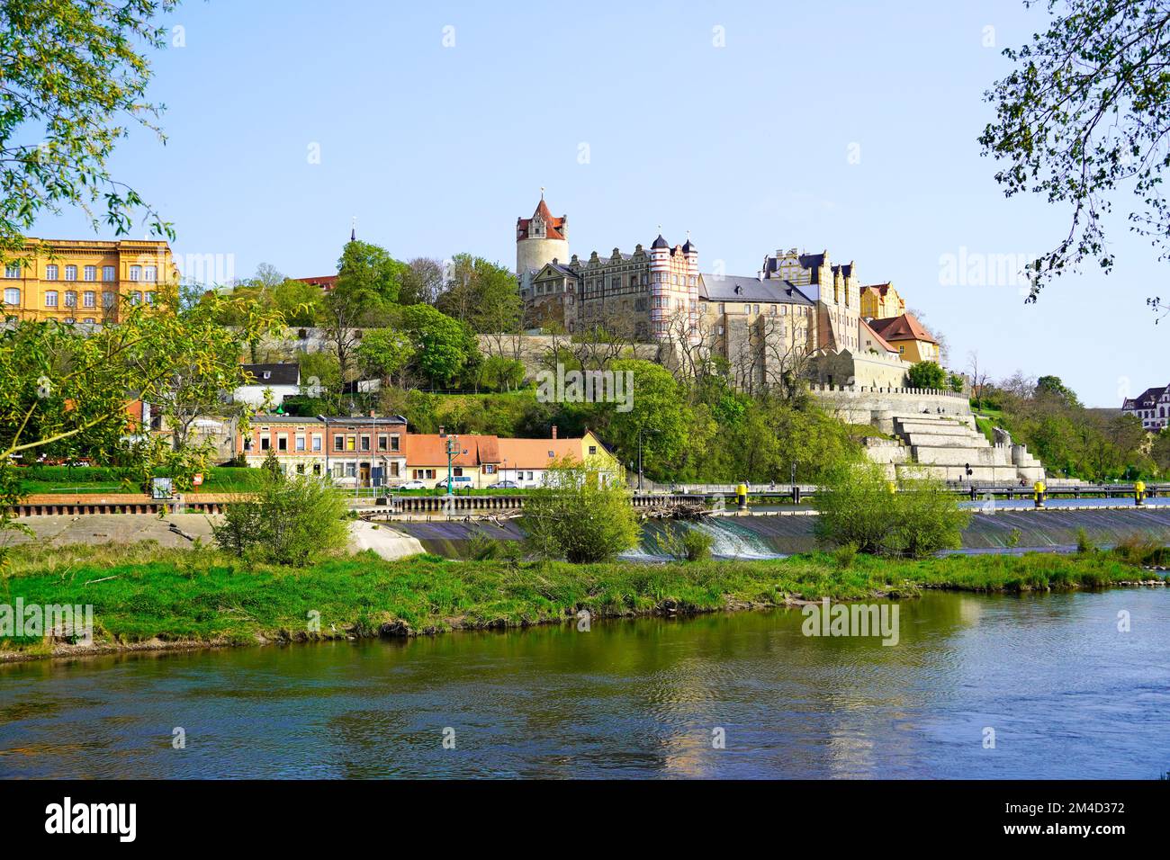 Bernburg Castle on the Saale. Renaissance Castle in Bernburg, Saxony ...