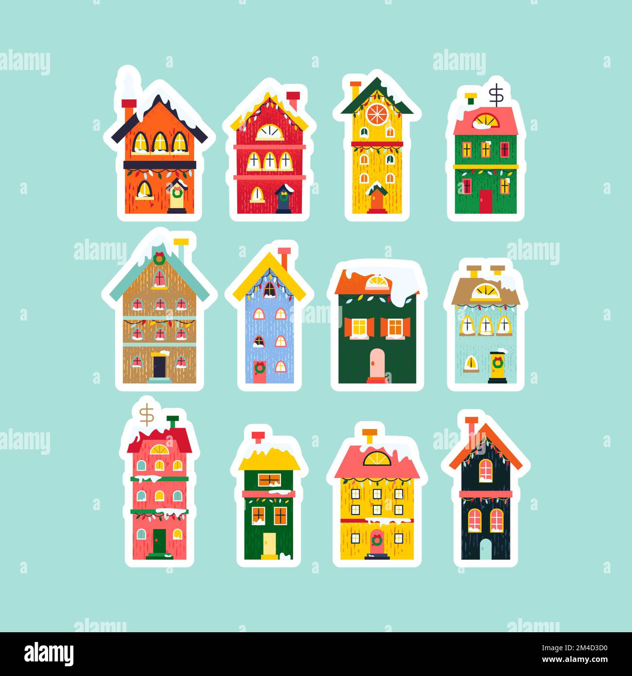 Snow winter city urban Stock Vector Images - Alamy