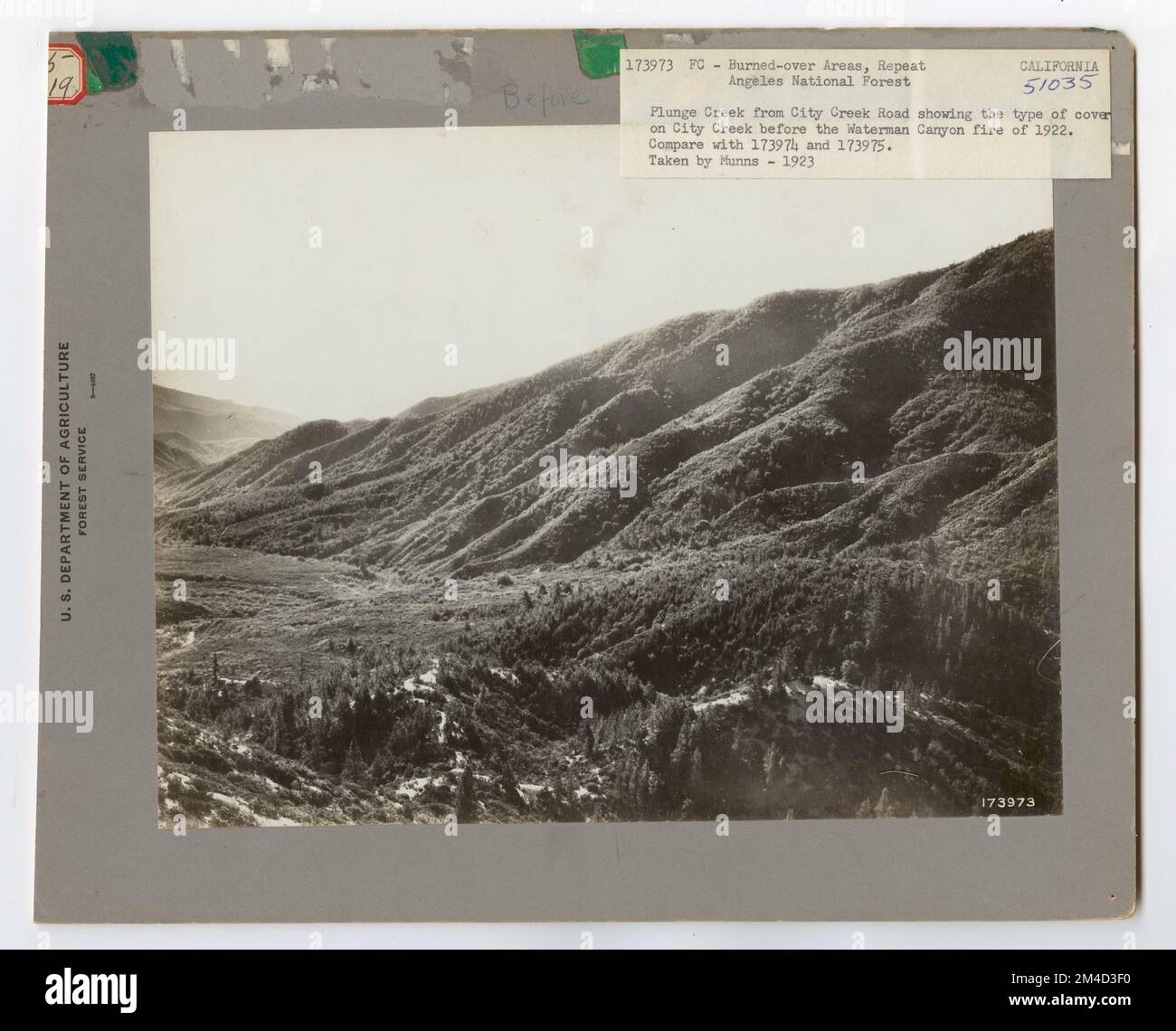 Burned -Over Areas - Camera Point - California. Photographs Relating to ...