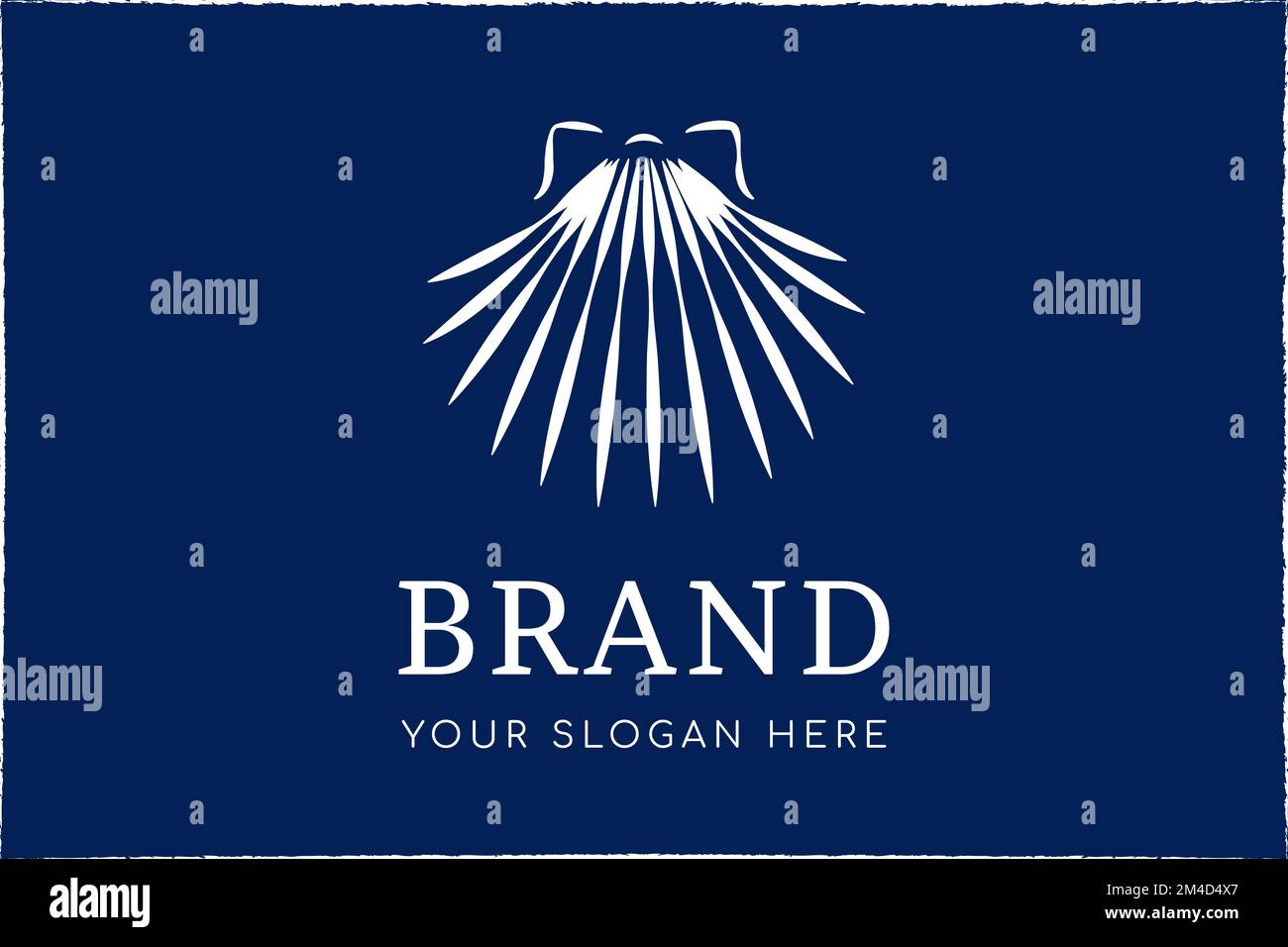 Scallop shell logo design template. Vector illustration Stock Vector ...