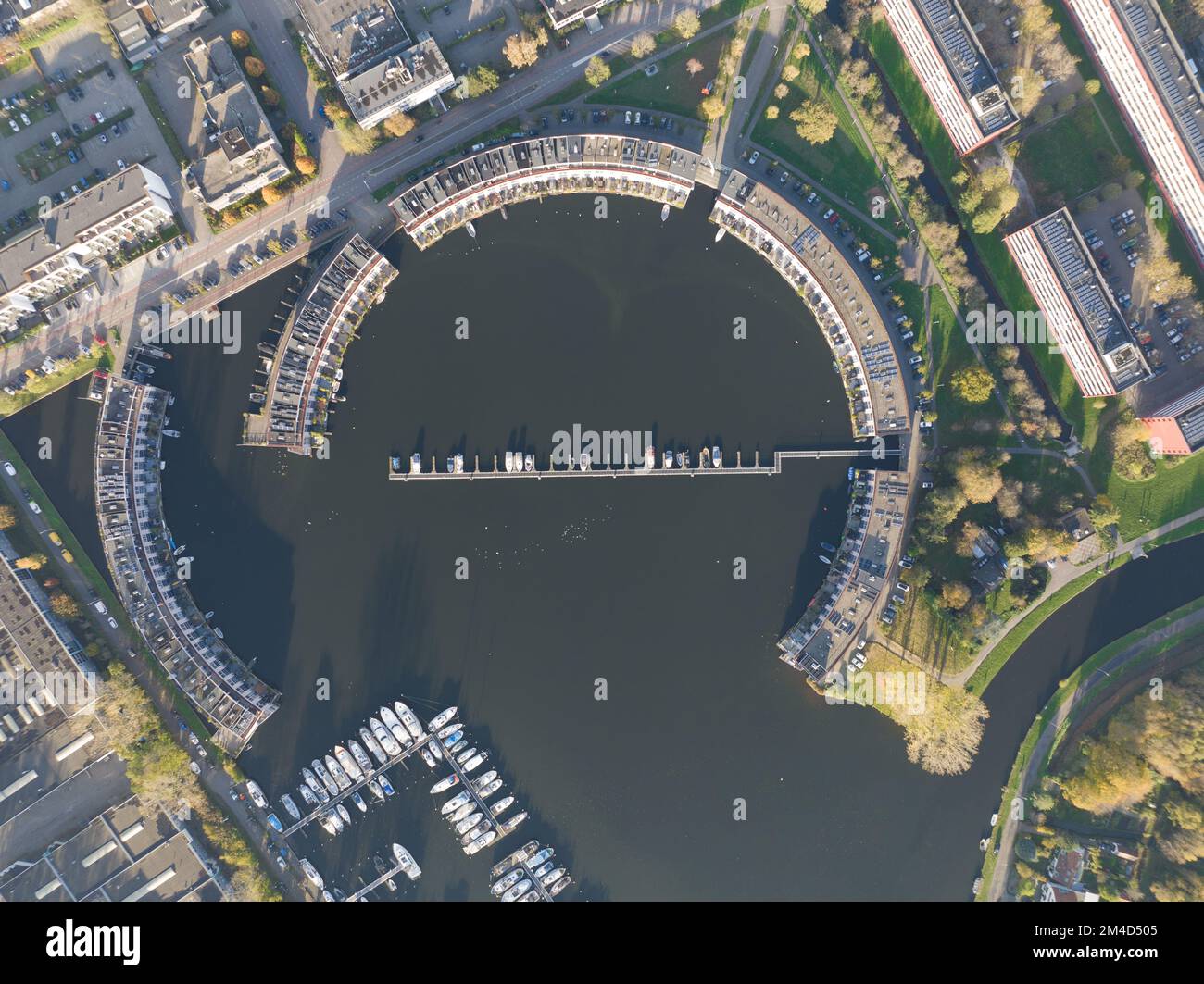 Harbour of Weesp, Aquamarin around the former industrial harbor ...