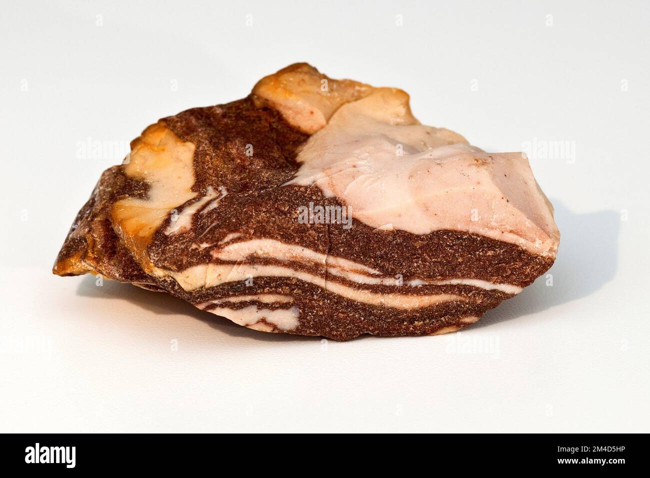 Macro close up colour photograph of Zebra Jasper a semi precious ...