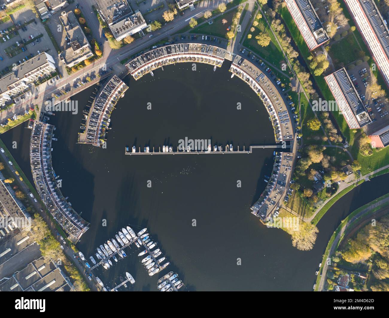 Harbour of Weesp, Aquamarin around the former industrial harbor ...