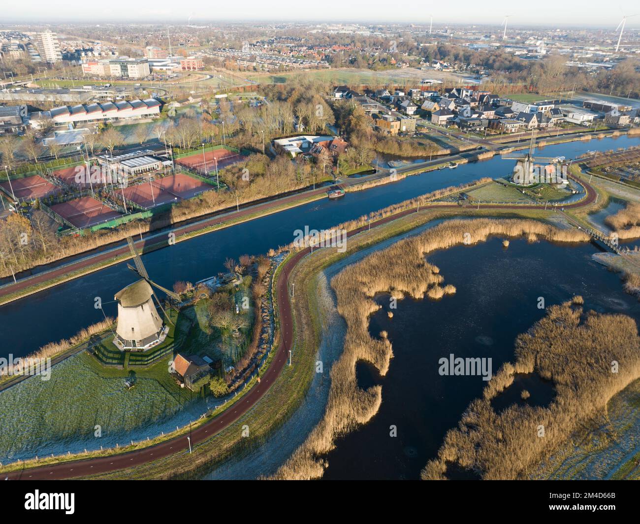 Aerial from traditional windmills hi-res stock photography and images ...