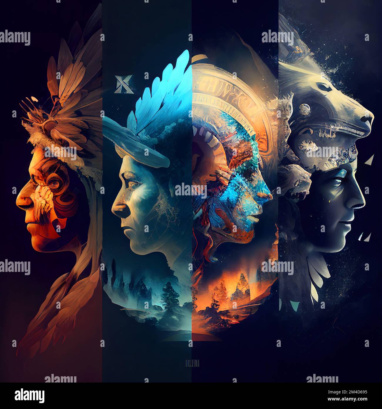 Masks of the Spirits, close to Nature and expressing identity Stock ...