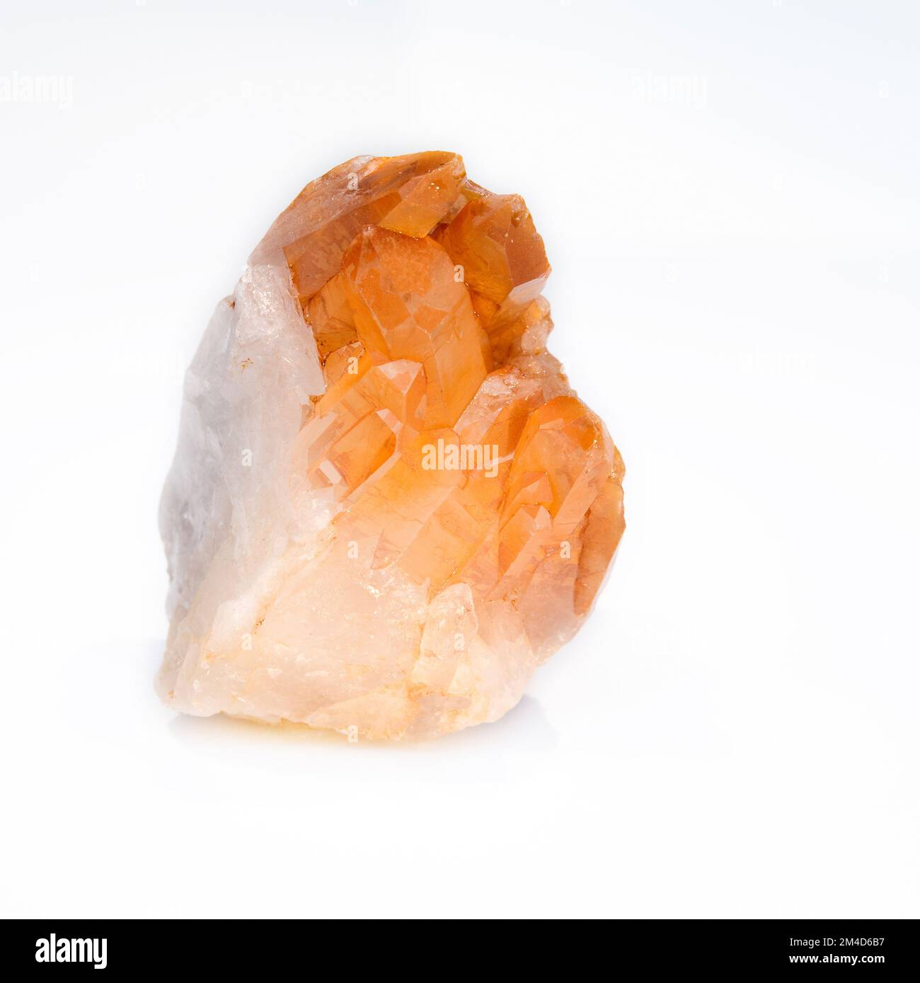 Macro close up colour photograph of a natural " Iron Quartz " a semi ...