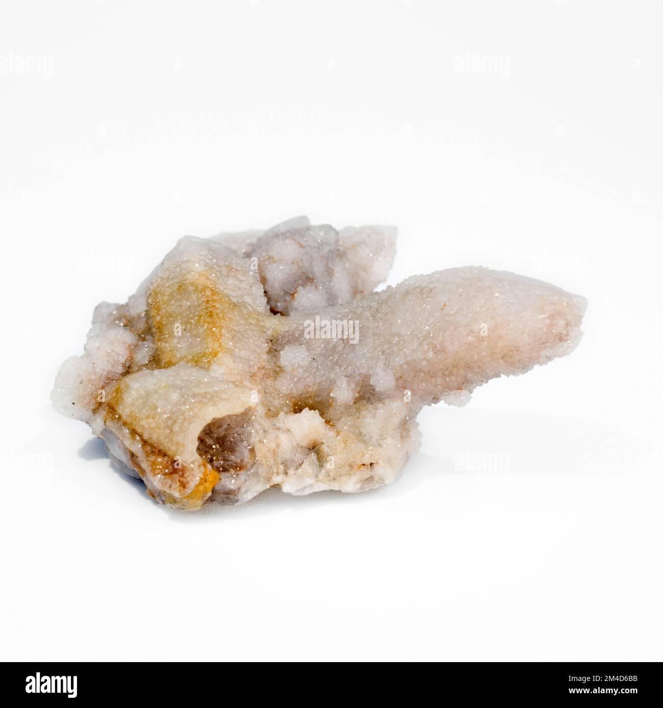 Macro close up colour photograph of a natural " Spirit Quartz " a semi ...