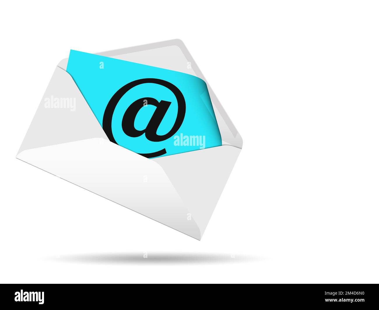 Envelope with at sign, 3d illustration Stock Photo - Alamy