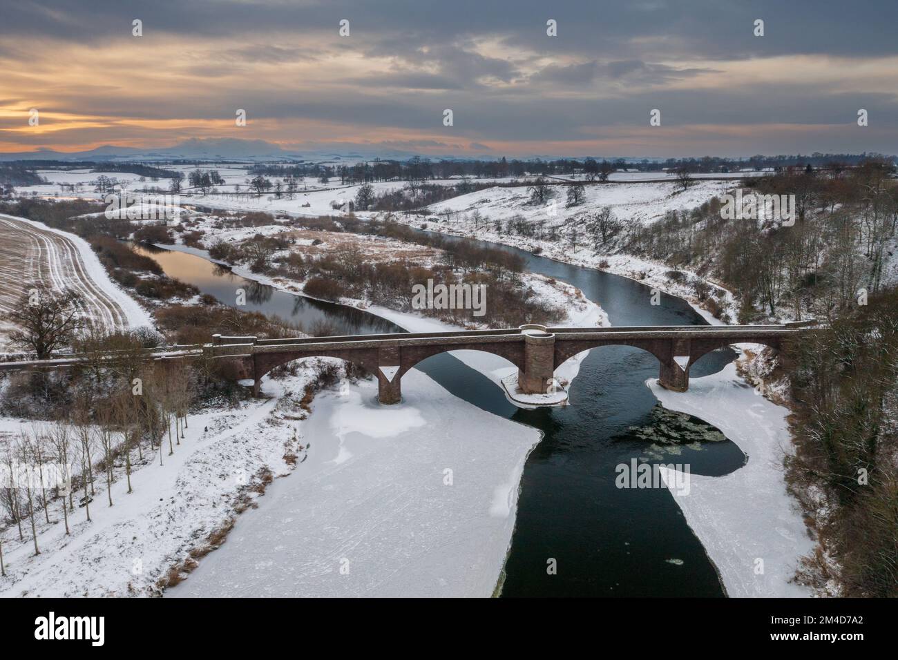Ladykirk and Norham Bridge opened in 1888 links Scotland with England ...