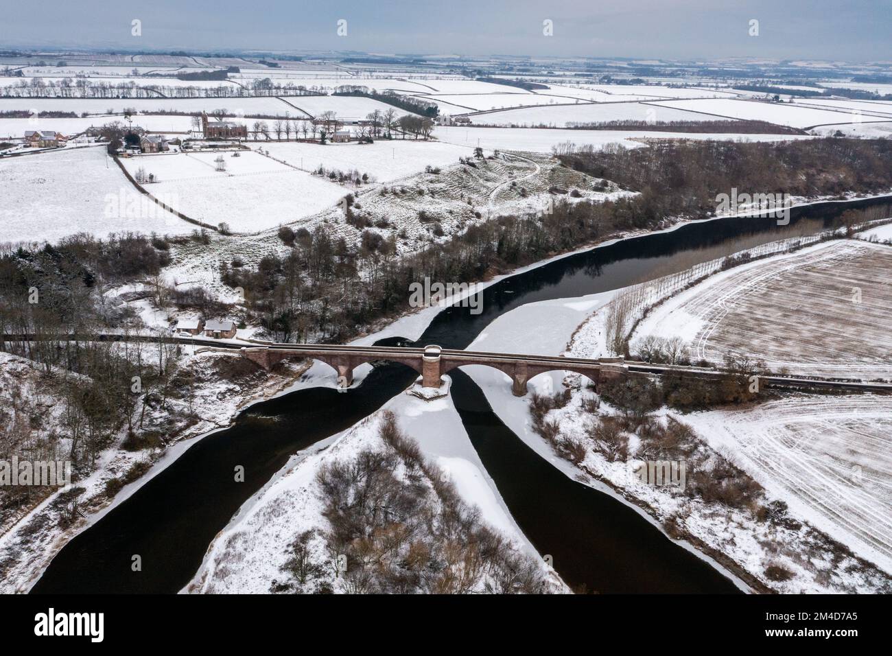 Ladykirk and Norham Bridge opened in 1888 links Scotland with England ...