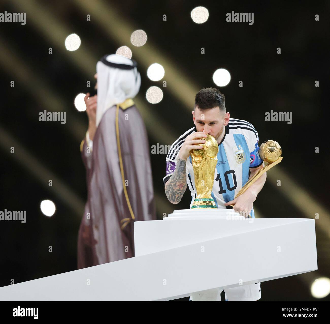 Lionel messi world cup kiss hi-res stock photography and images - Alamy