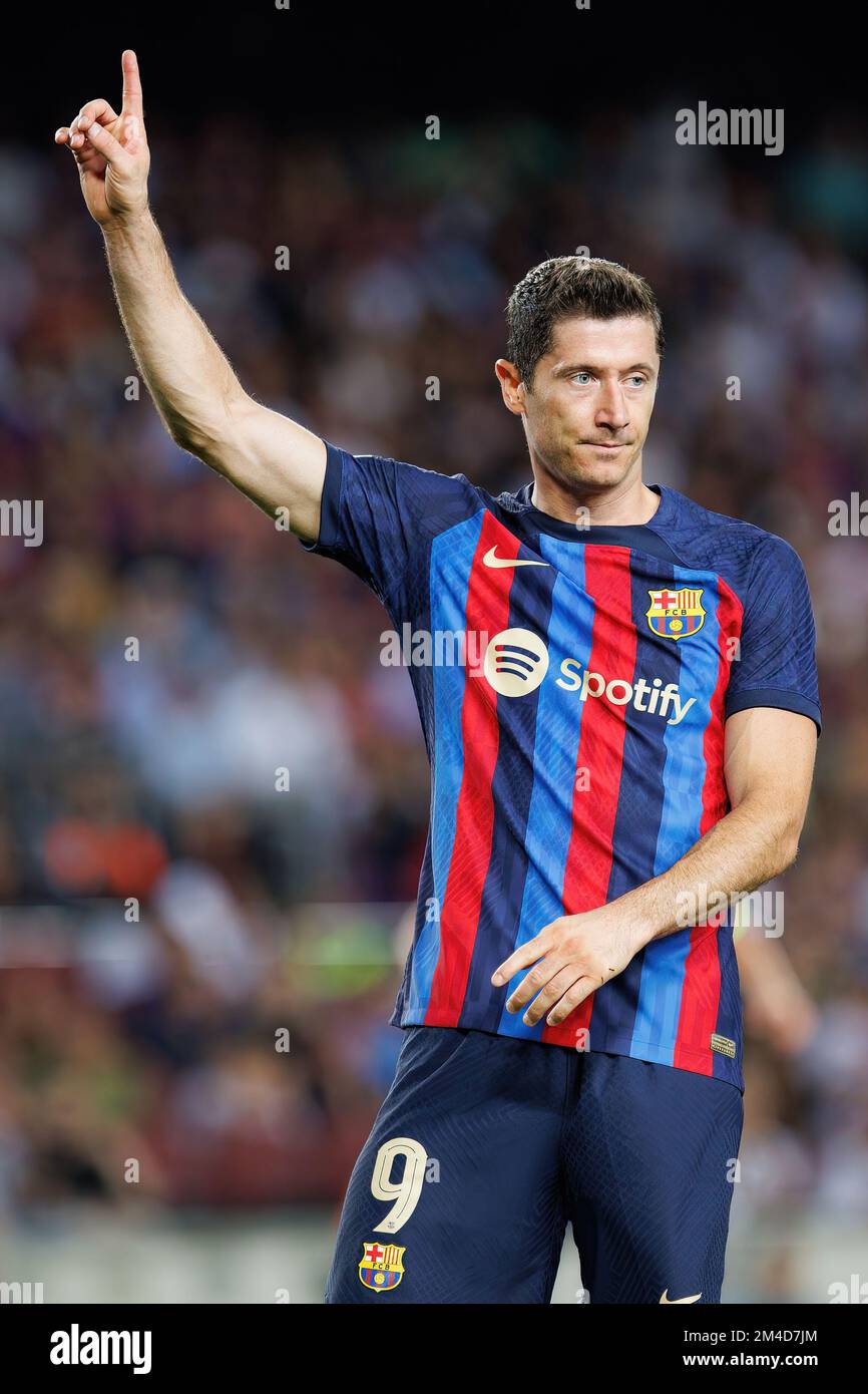 BARCELONA - SEP 7: Lewandowski in action during the Champions League ...