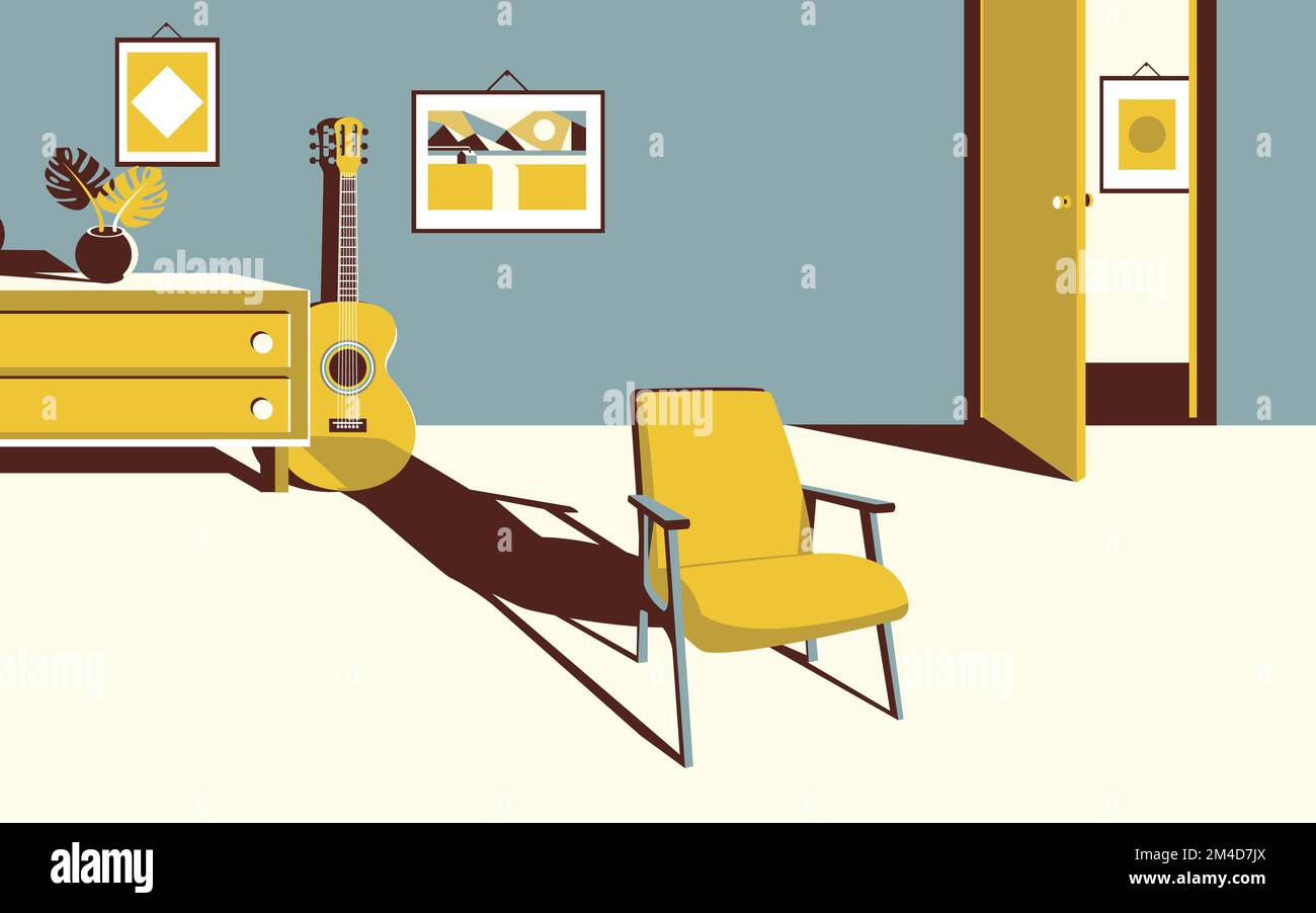 Cozy interior decoration Stock Vector Images - Alamy