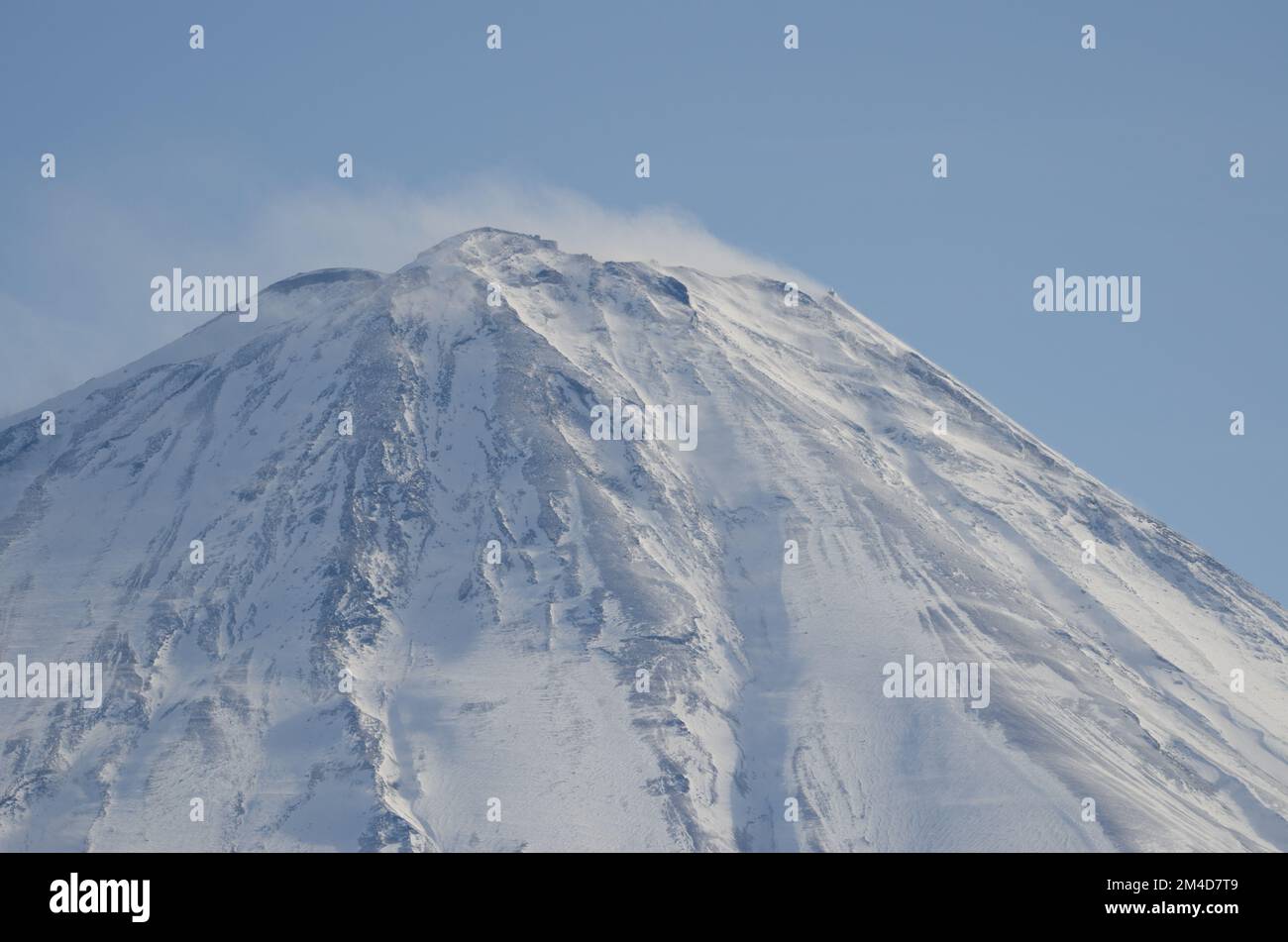 Mount Fuji covered by snow. Fuji-Hakone-Izu National Park. Honshu ...