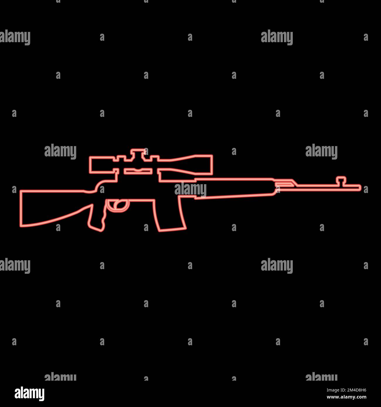 Contour sniper sniper rifle illustration hi-res stock photography and ...