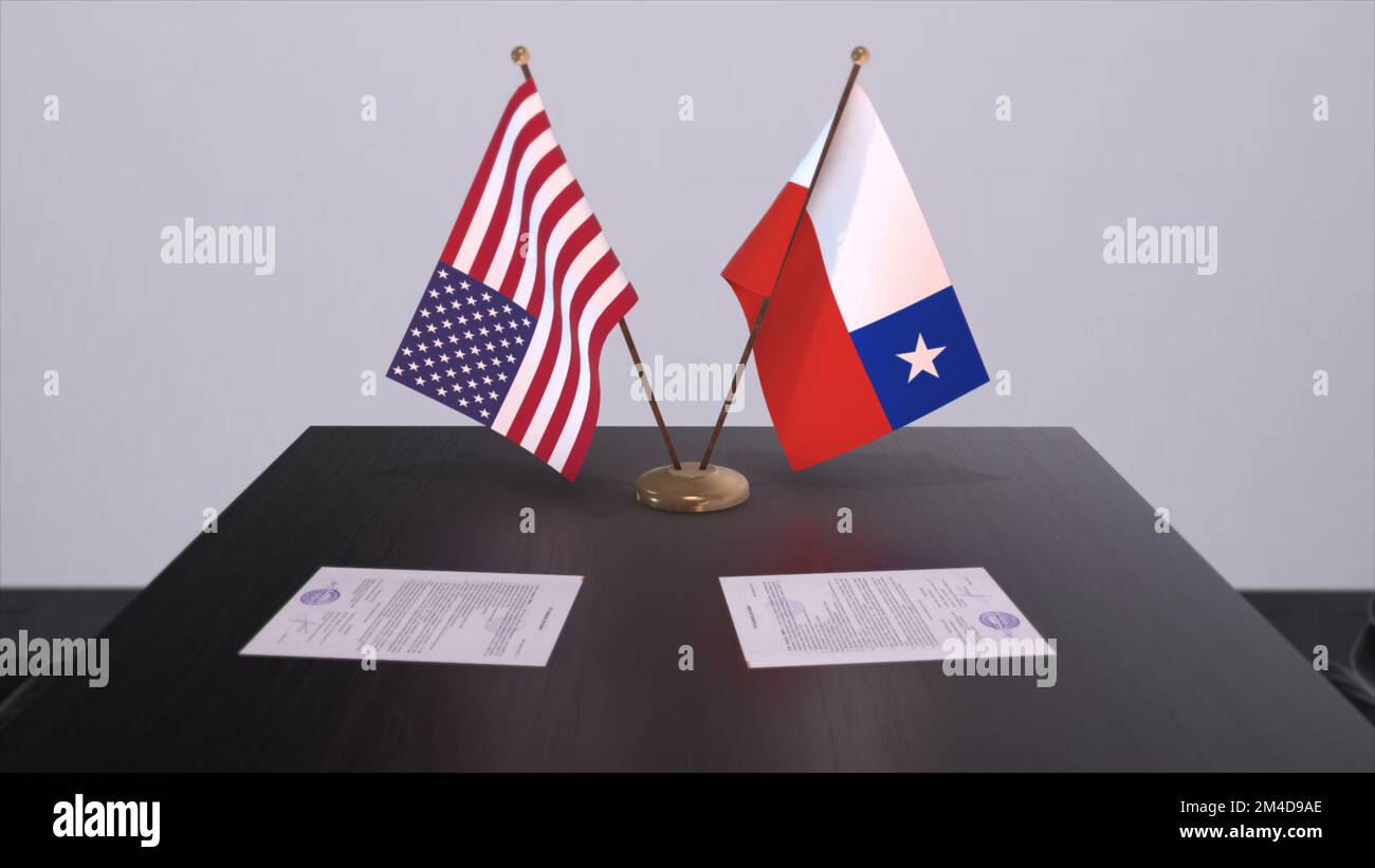 United states and chile flags hi-res stock photography and images - Alamy