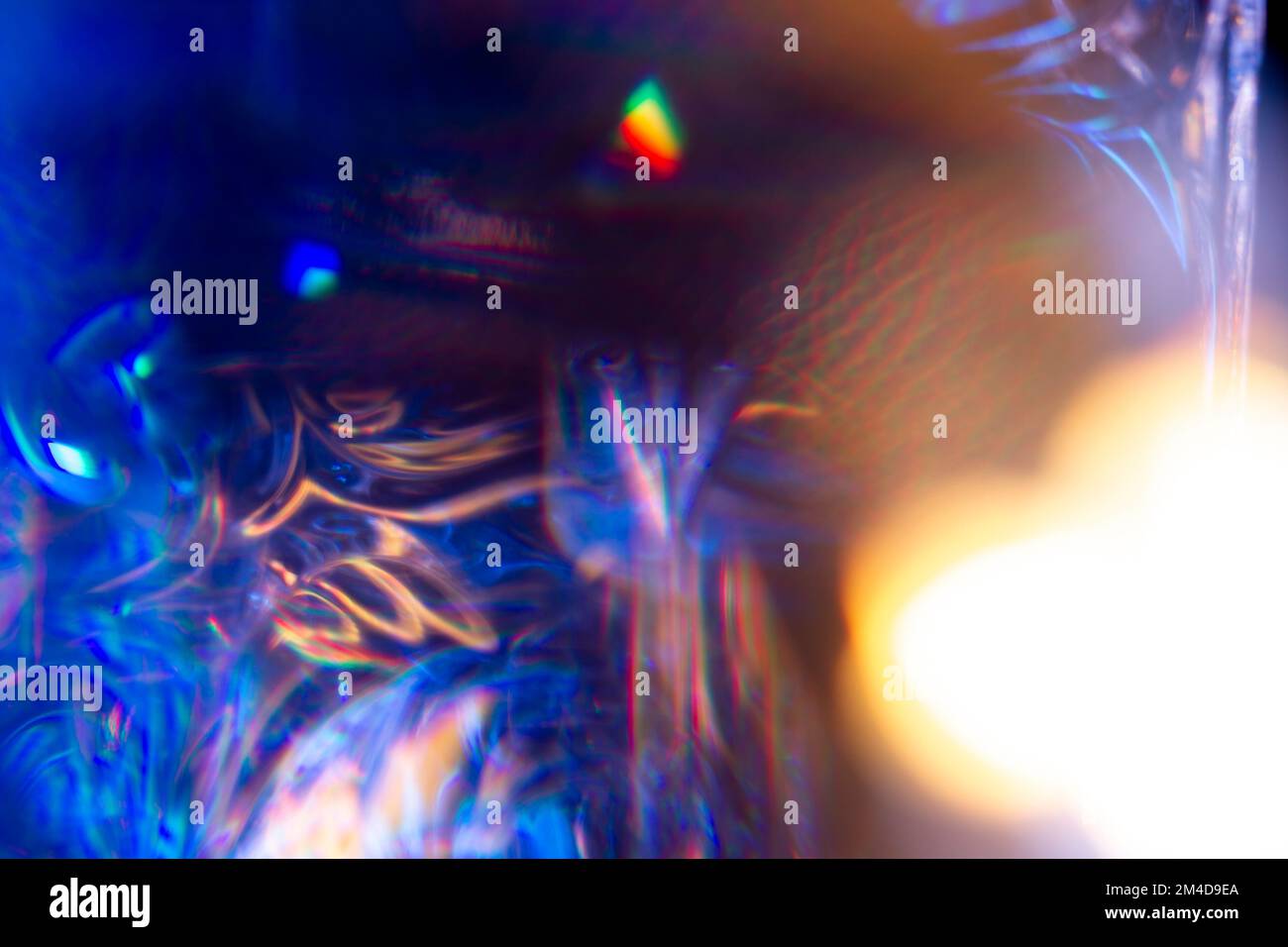 Colorful light leak on black background, abstract design with optical ...