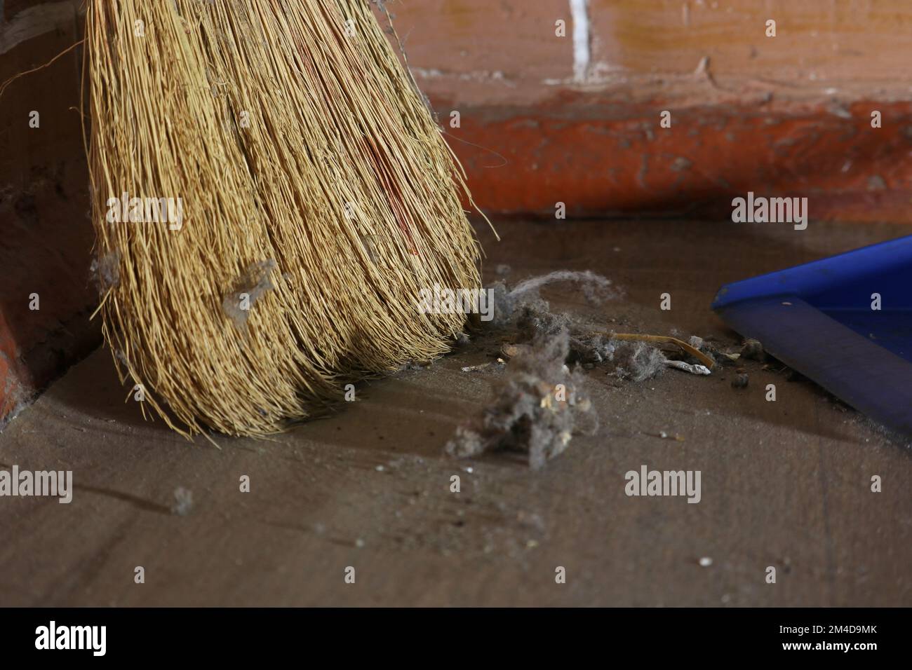 Garbage on the floor in the room. The room has not been cleaned for a ...