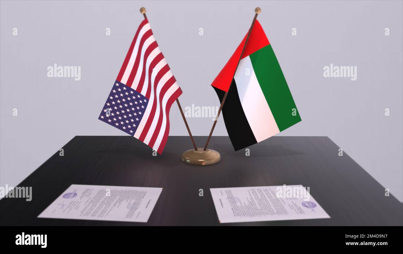 Uae usa flags hi-res stock photography and images - Alamy