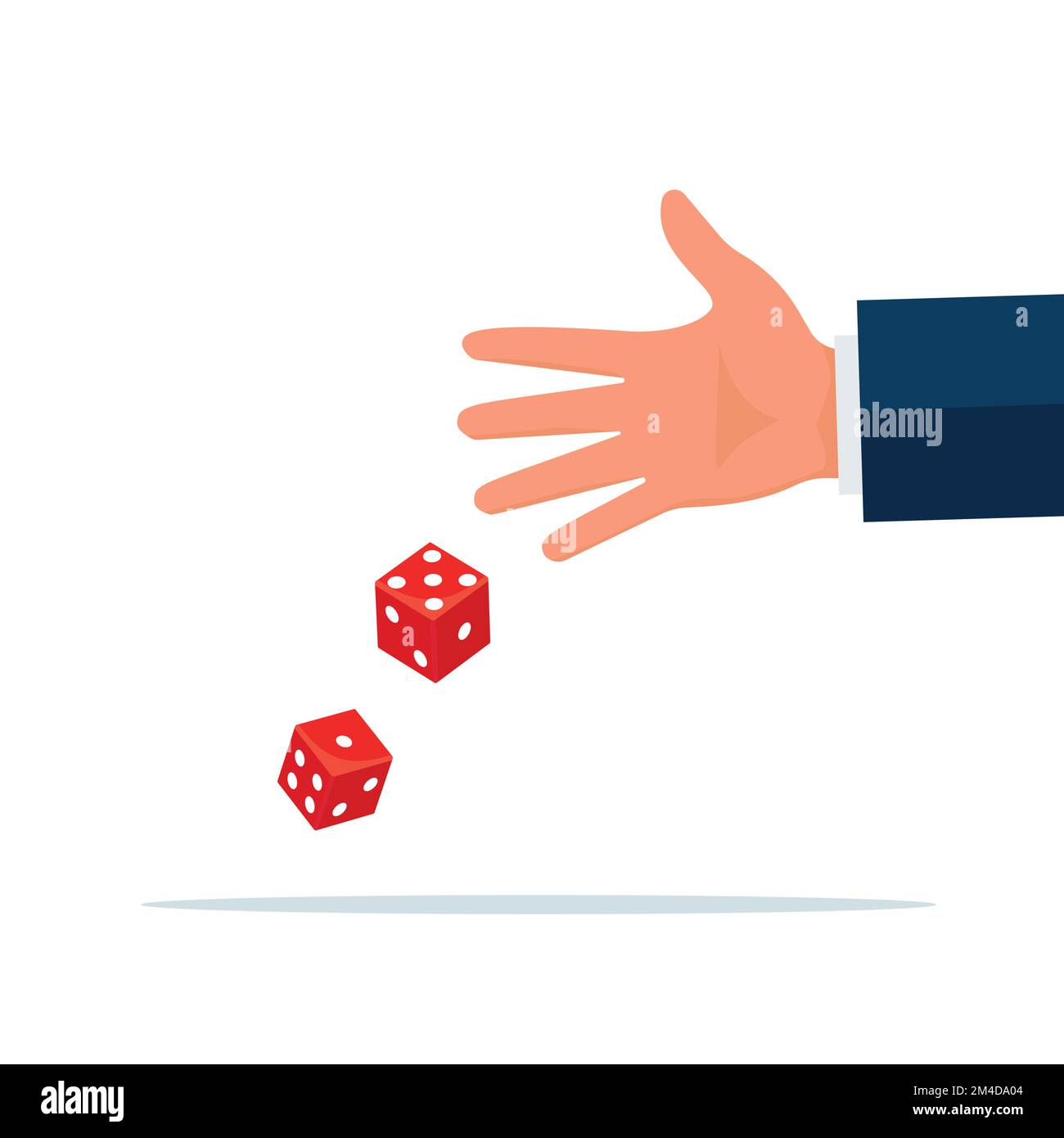 Hand with dice Cut Out Stock Images & Pictures - Alamy