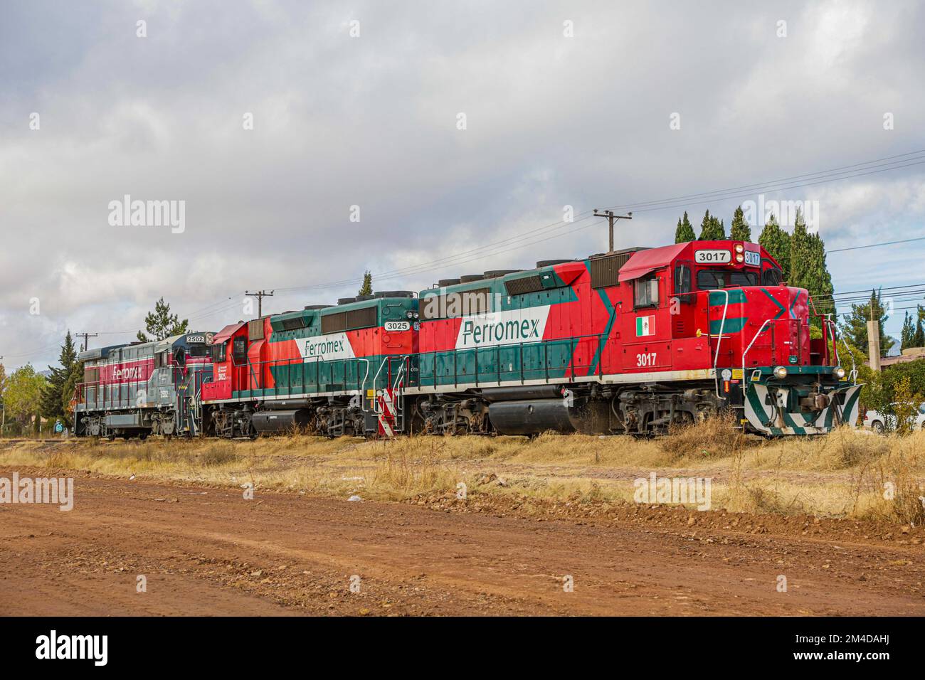 Ferromex train as it passes through Cananea, Mexico. (Photo by Norte ...
