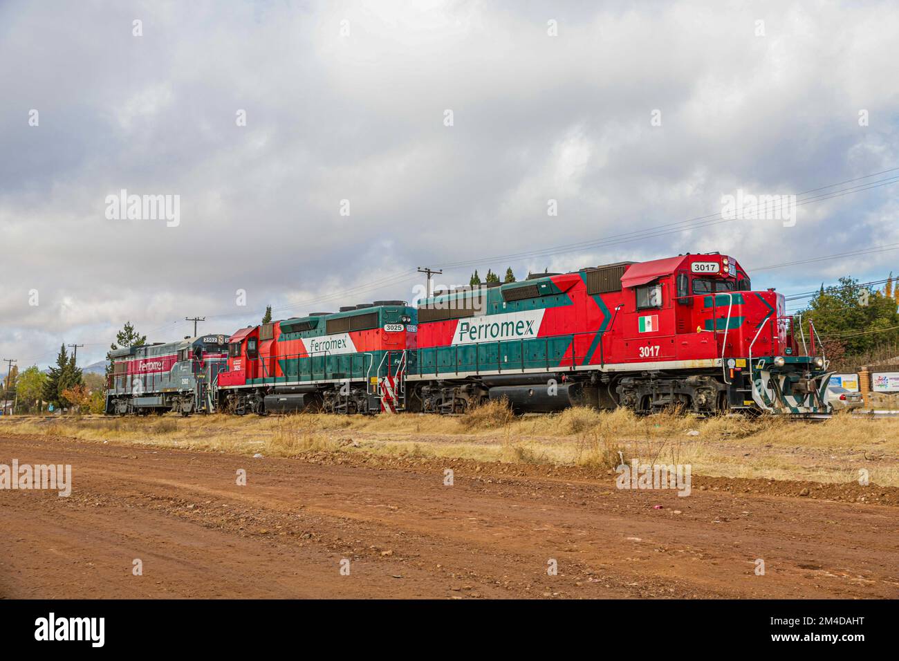 Ferromex train as it passes through Cananea, Mexico. (Photo by Norte ...