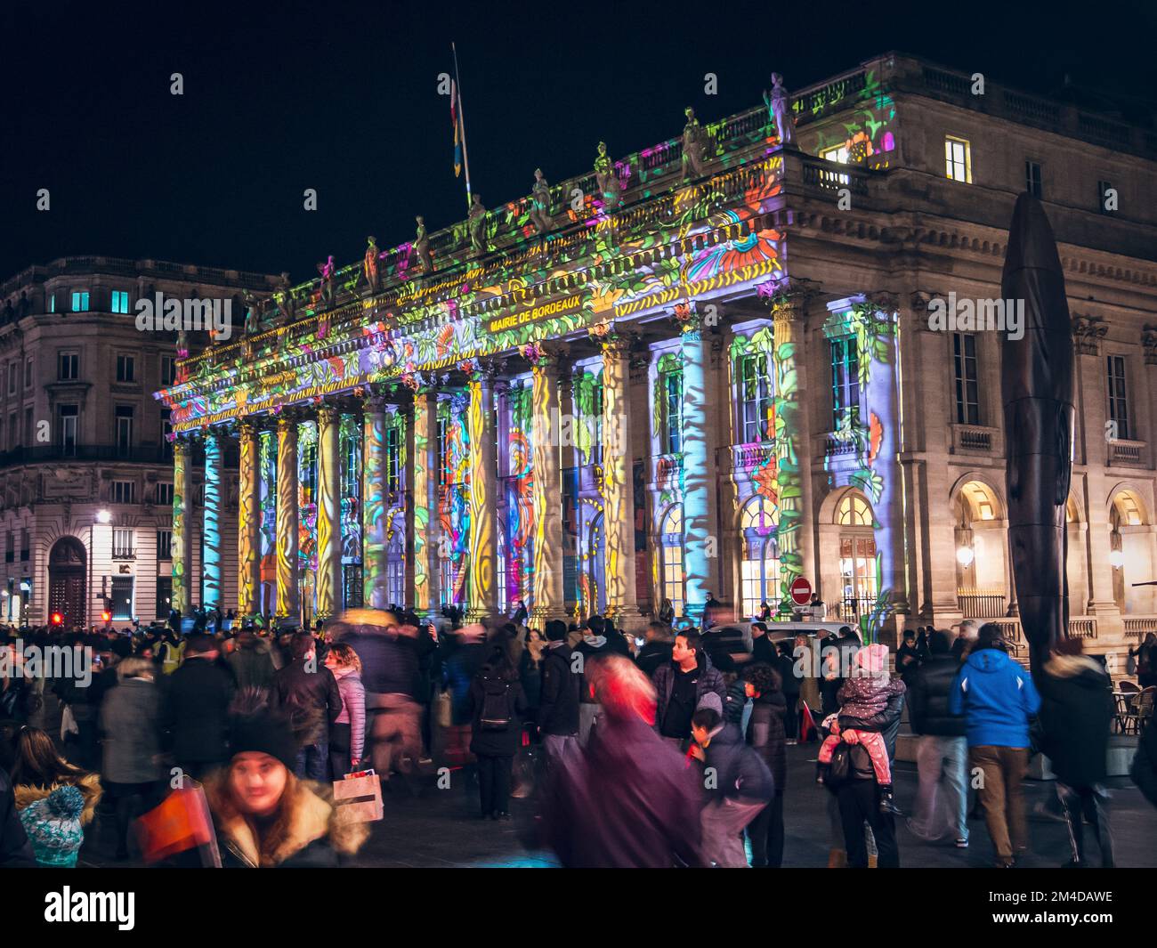 The Opera National de Bordeaux illuminated at night Stock Photo - Alamy