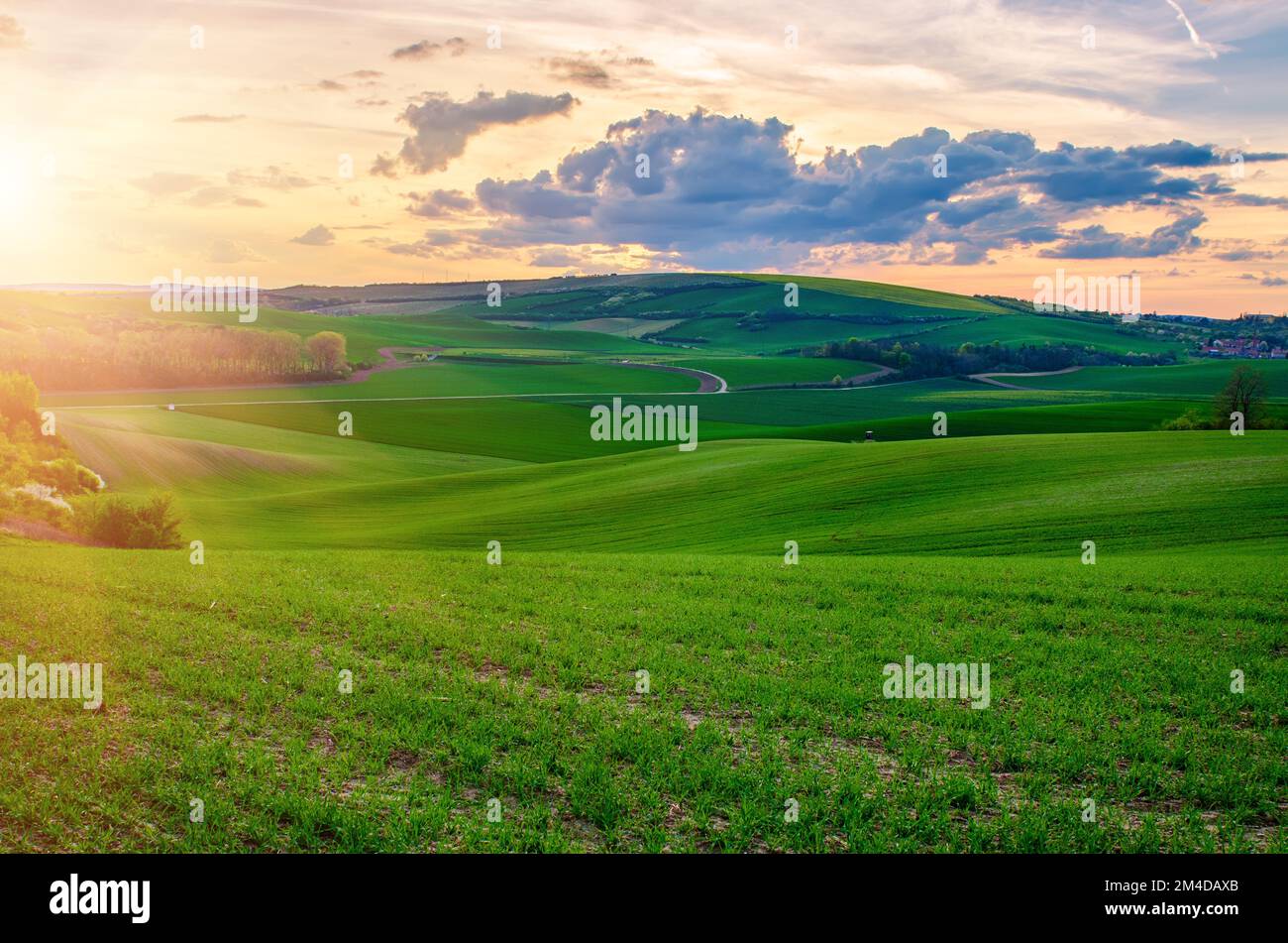 Rural spring landscape Stock Photo - Alamy
