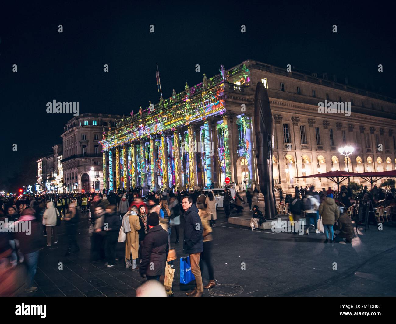 The Opera National de Bordeaux illuminated at night Stock Photo - Alamy