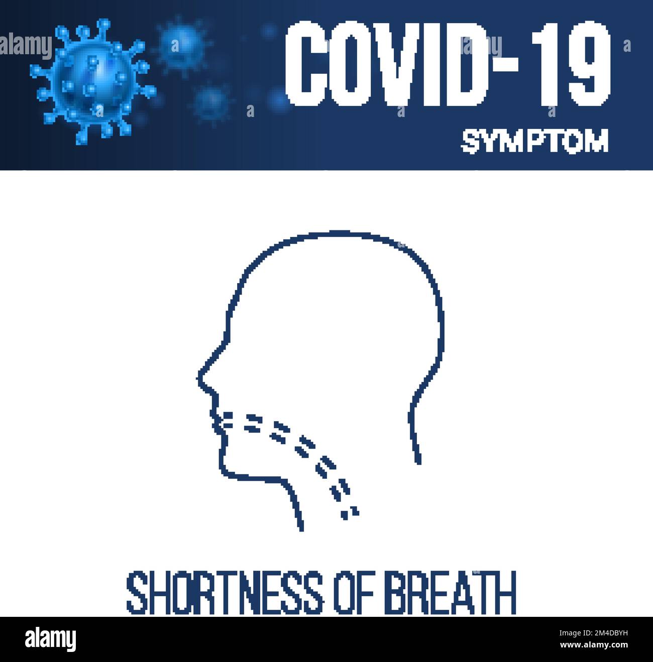 Coronavirus Symptoms Icon. Shortness of Breath Linear Symbol Design ...