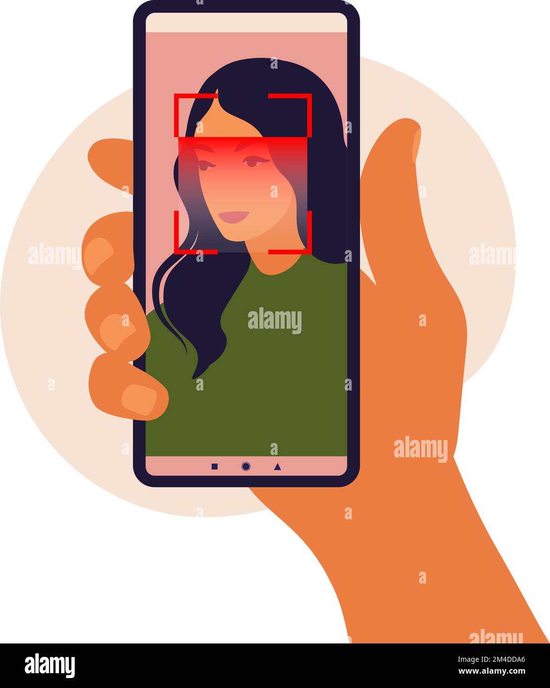 Facial Recognition System Concept Face Id Face Recognition System