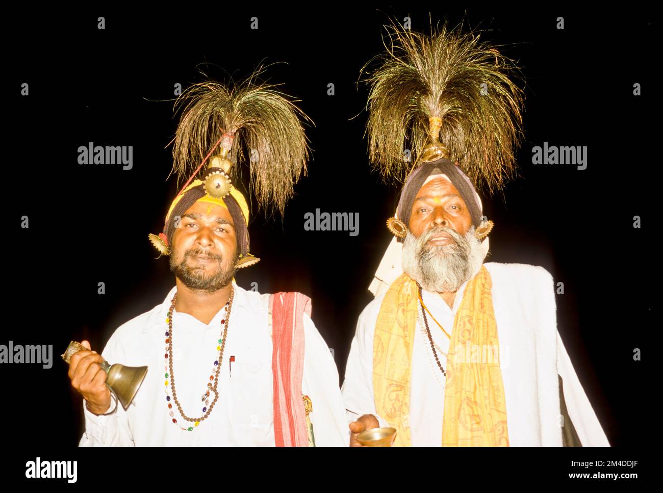 2 Jangam-Sadhus, beautifully decorated and chanting Shiva-songs Stock ...