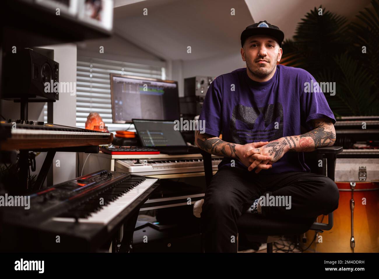 Recording studio photoshoot with Jack Wilson from Fickle Friends in ...