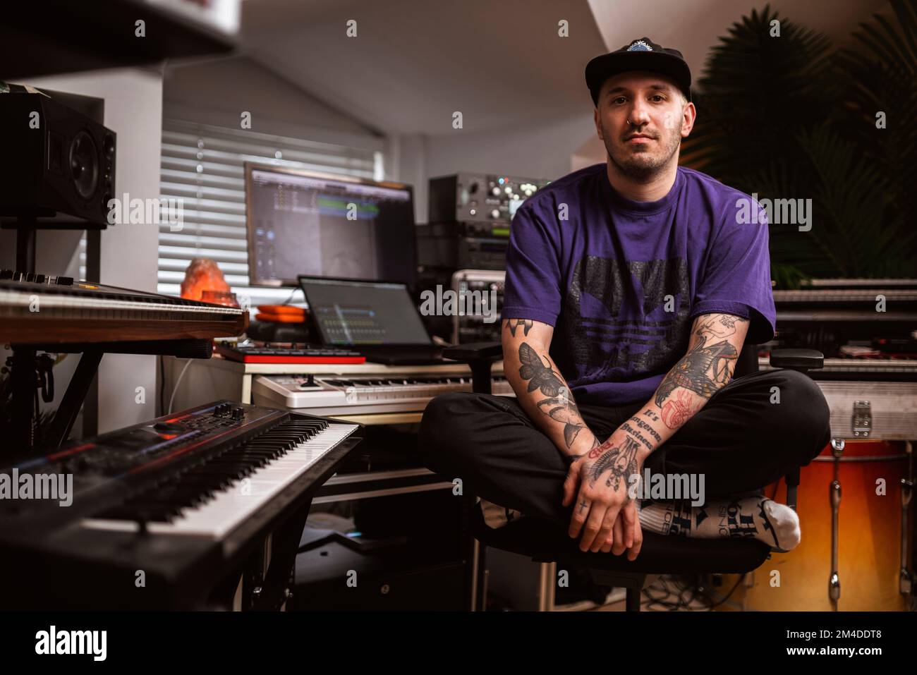 Recording studio photoshoot with Jack Wilson from Fickle Friends in ...