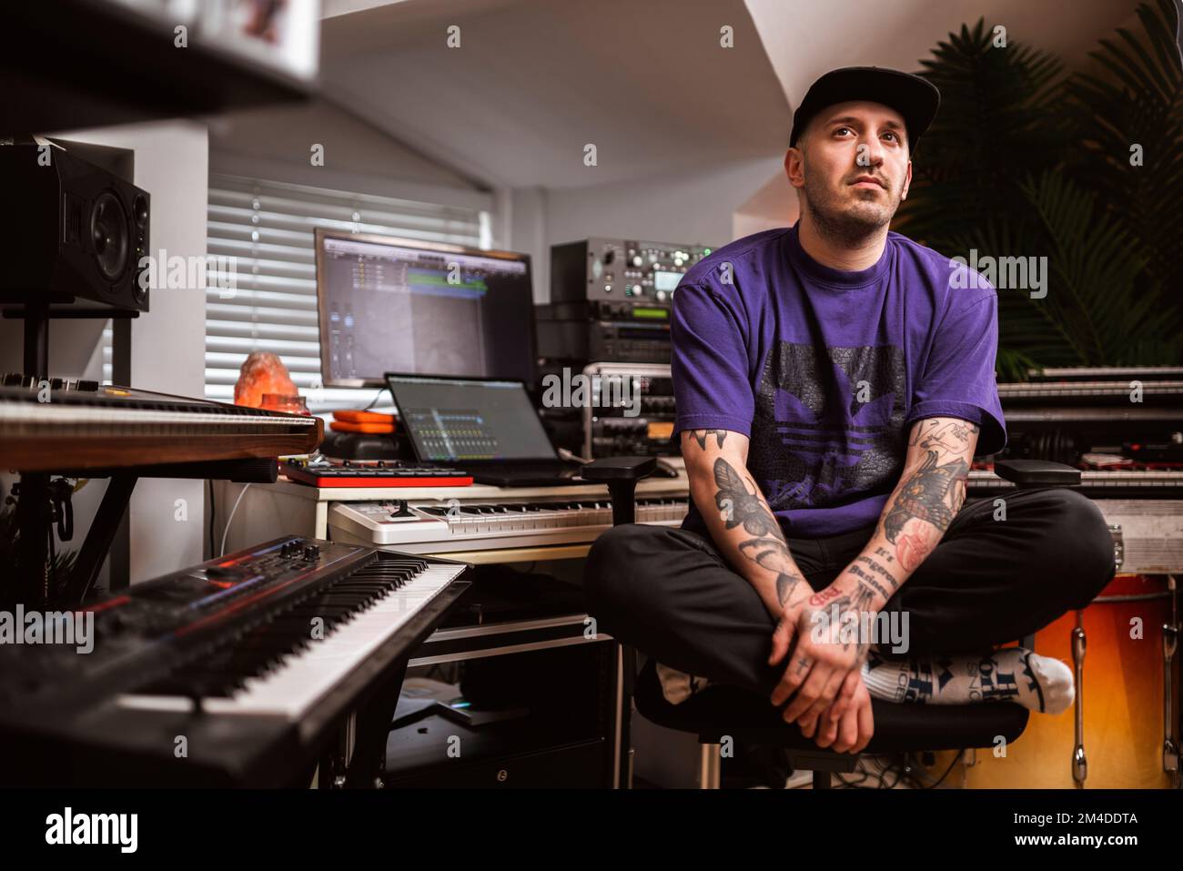 Recording studio photoshoot with Jack Wilson from Fickle Friends in ...