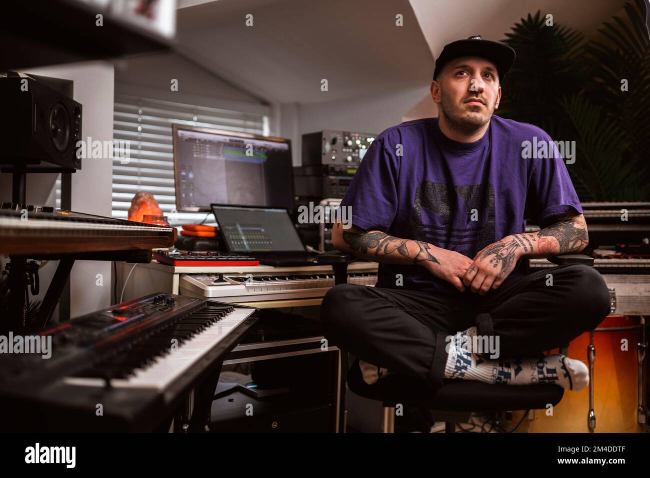 Recording studio photoshoot with Jack Wilson from Fickle Friends in ...