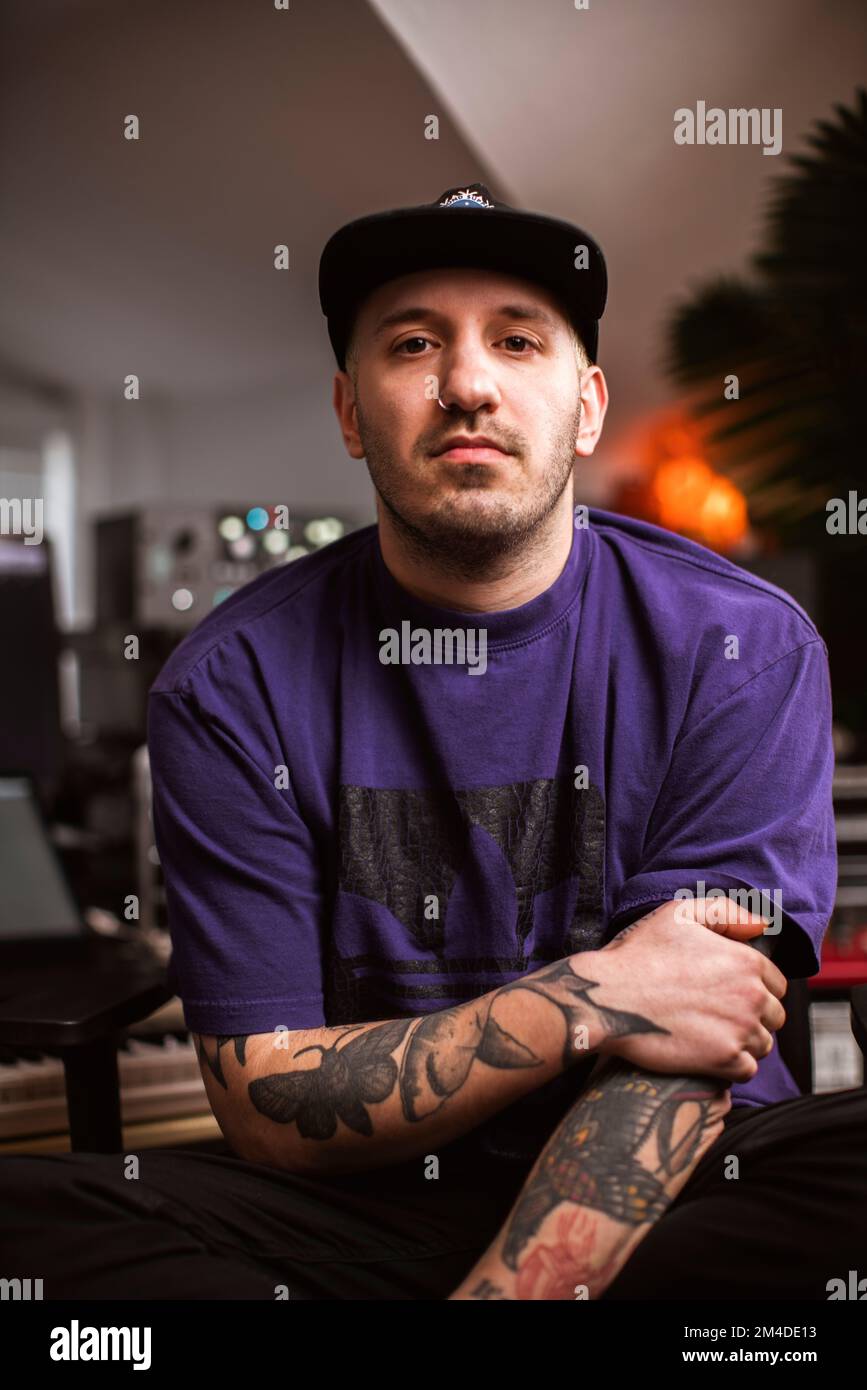 Recording studio photoshoot with Jack Wilson from Fickle Friends in ...