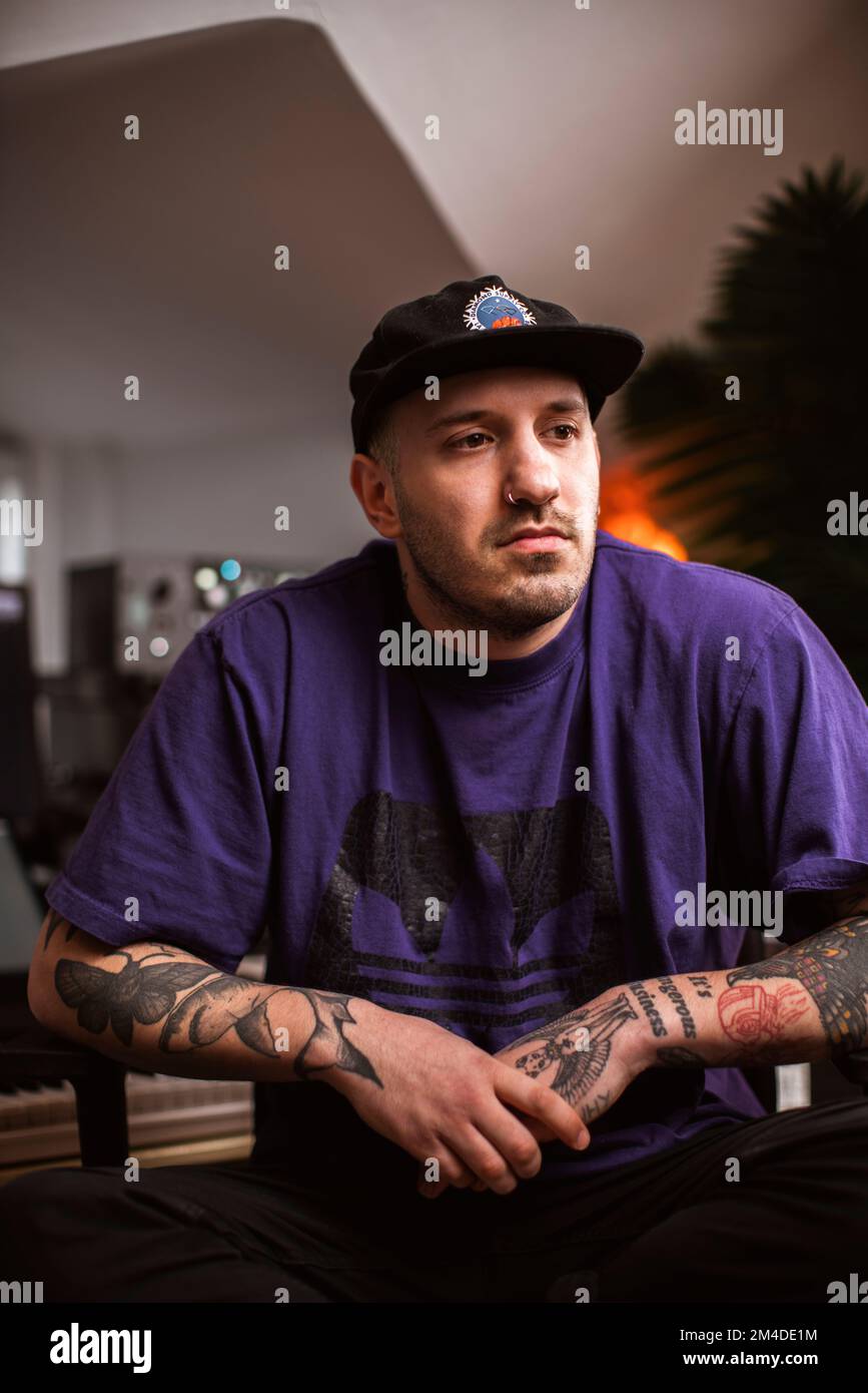 Recording studio photoshoot with Jack Wilson from Fickle Friends in ...